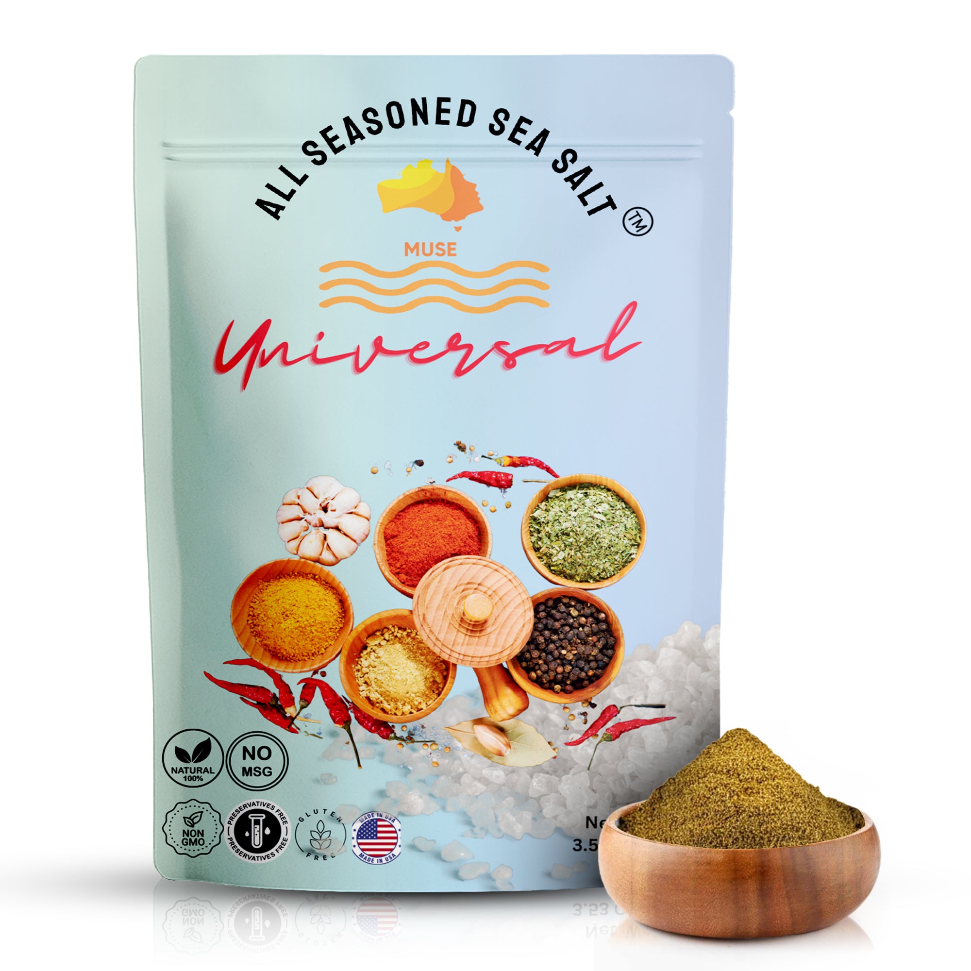MUSE ALL SEASONED SEA SALT ™ Universal 100 g (3.53oz) – Muse